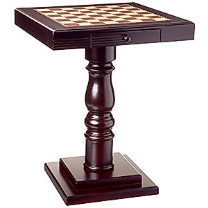 Frenchi Furniture Table, 27.58 in x 22.06 in x 22.06 in, Mahogany