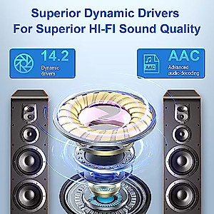 Wireless Earbud Bluetooth 5.3 Headphones 40H Playtime Earphones with HD Dou-Mic, Sports Bluetooth Headphones with Digital LCD Display, IP7 Waterproof Headphones Noise Cancelling Earbud Touch Control