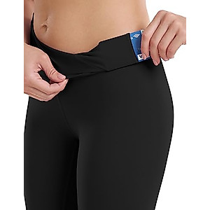 Colorfulkoala Women's High Waisted Tummy Control Workout Leggings 7/8 Length Ultra Soft Yoga Pants 25" (M, Black)