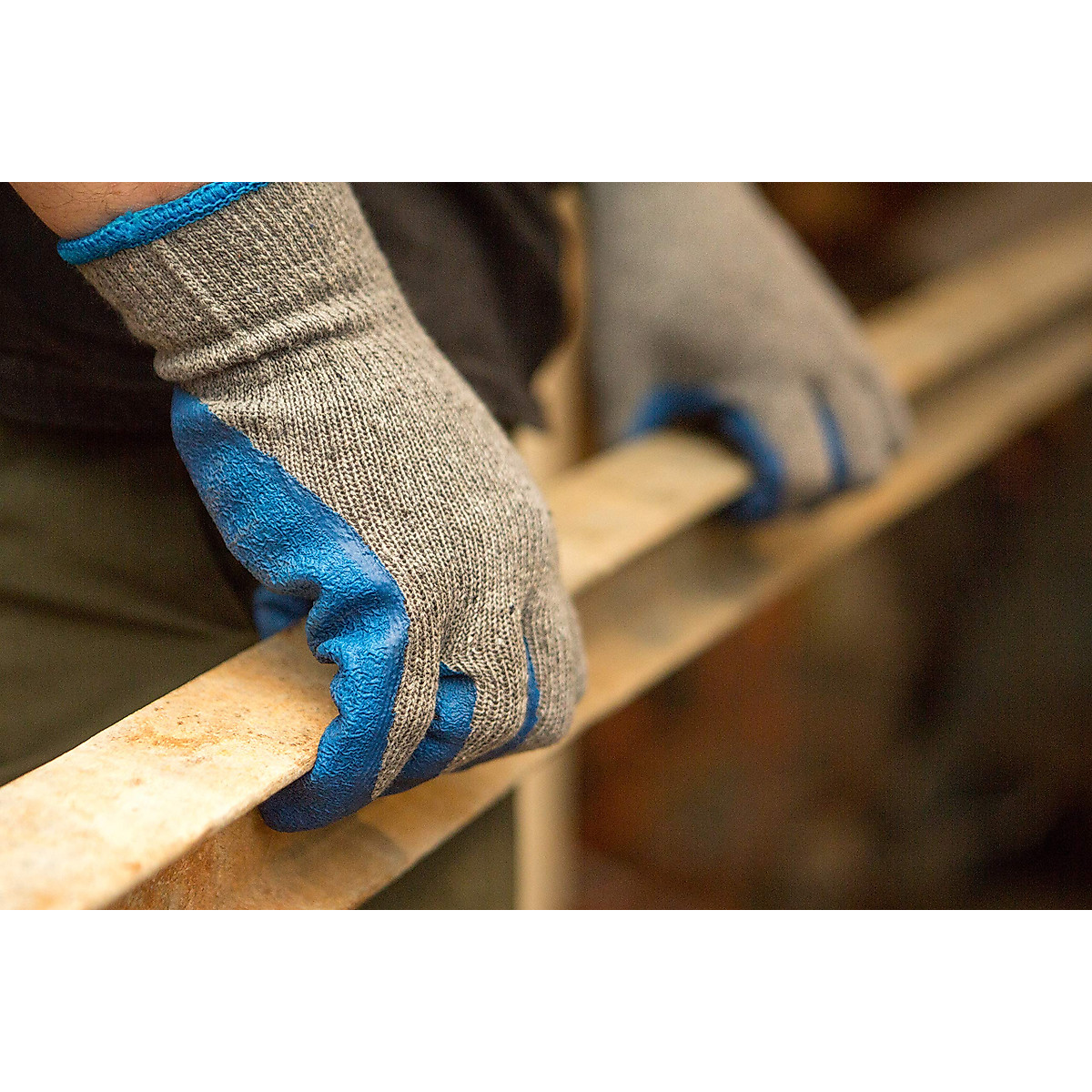 G & F Products Rubber Latex Coated Work Gloves for Construction, Blue, Crinkle Pattern, X-Large (Sold by dozen, 12 Pairs) (1511XL-DZ)