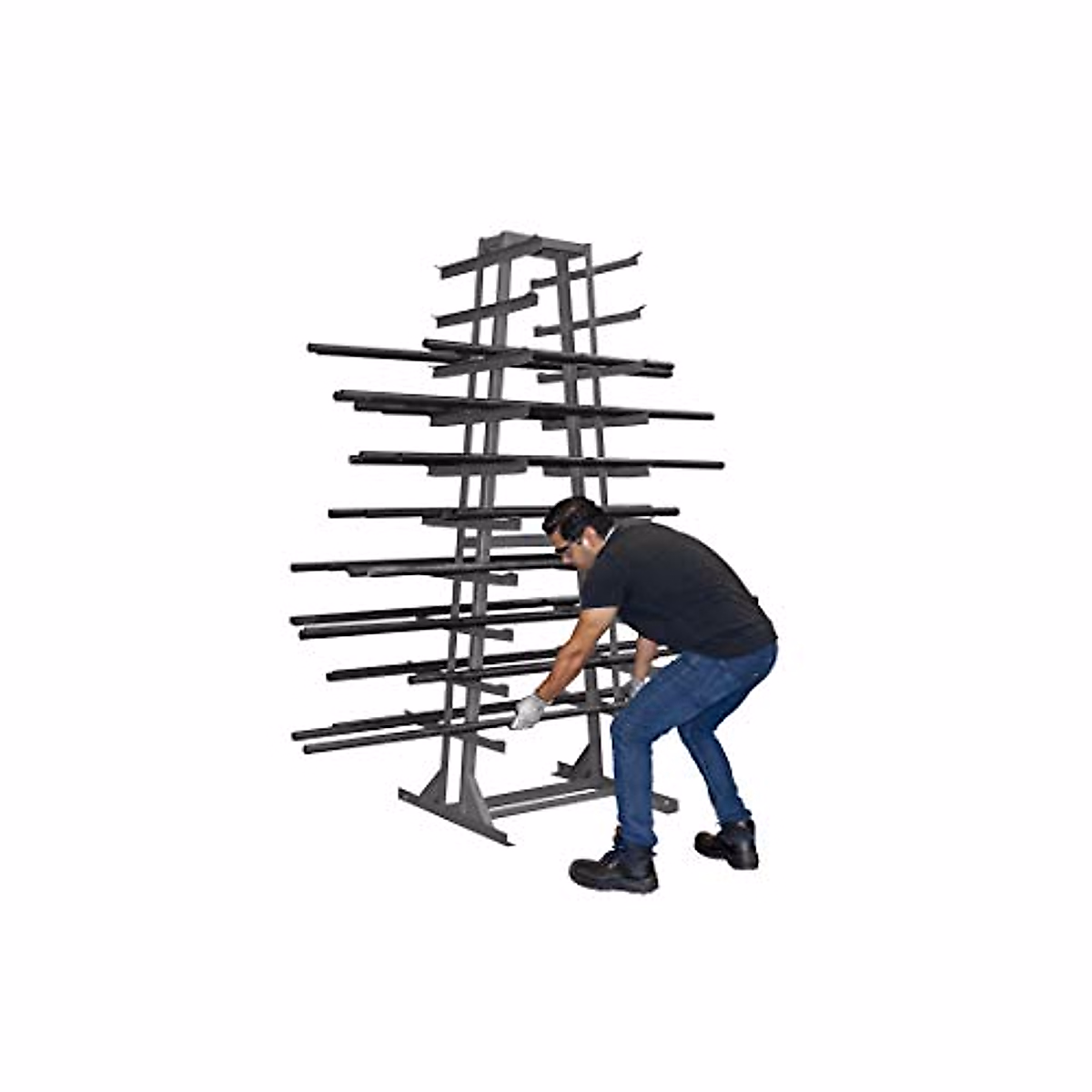 Durham Heavy Duty 14 Gauge Steel Horizontal Storage Rack, HSR-303085-95, 2600 lbs Capacity, 30" Length x 30" Width x 85" Height