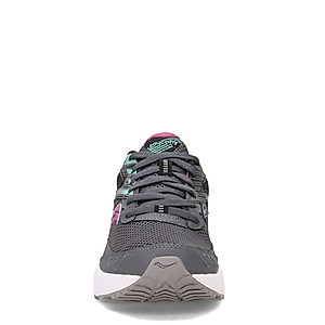 Saucony Women's Cohesion 15 Running Shoe, Shadow/Razzle, 9