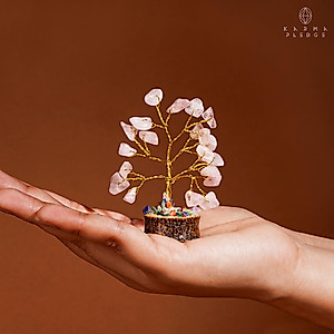 Crystal Tree Gifts for Women, Set of 12 Handcrafted Tree of Life Chakra Healing Crystals & Stones for Positive Energy, Good Luck, Home and Office Decor, Birthday Gifts for Mom & Dad