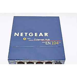 Netgear EN104TP 4-Port 10 Mbps Ethernet Hub RJ-45 with Uplink Button