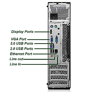 Lenovo ThinkCentre M700 SFF Computer Desktop PC, Intel Core i5 6500 Processor, 16GB Ram, 512GB M.2 SSD, Wireless Keyboard Mouse, 1080p Webcam, WiFi | Bluetooth, Windows 10 Pro (Renewed)