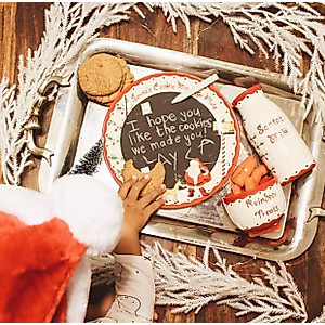 Child to Cherish Santa's Message Plate Set, Santa Cookie Plate, Santa Milk jar, and Reindeer Treat Bowl