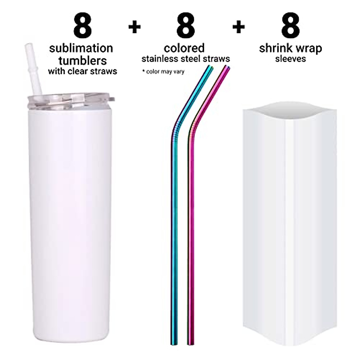 sublimation tumblers 20 oz skinny, sublimation tumbler, sublimation tumblers 20 oz skinny straight, 20 oz sublimation skinny tumbler, sublimation blanks tumbler, 20oz sublimation tumbler blank, (8)