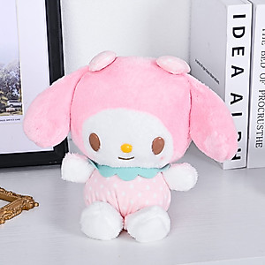 JiYanTang Plush Toy 25cm Strawberry Cinnamoroll My Melody Plush Toy Cute Pochacco Pompompurin Dog Stuffed Animals Soft Doll Baby Girls Kids Toys Gifts MyMelody