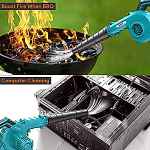 Cordless Leaf Blower, ENEACRO 20V 30000RPM Lithium 2AH Battery-Powered 2 in 1 for Sweeper & Vacuum Leaf/Dust, 5 Variable Speed Lightweight with Battery, Fast Charger