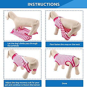 MIGOHI Dog Onesie for Surgery Female, Dog Recovery Suit Dog Cone Aternative, Surgical Suit for Dogs Male Neuter, Dog Body Suit After Surgery, Dog Post Surgery Pajamas, Suitical Recovery Shirt, L