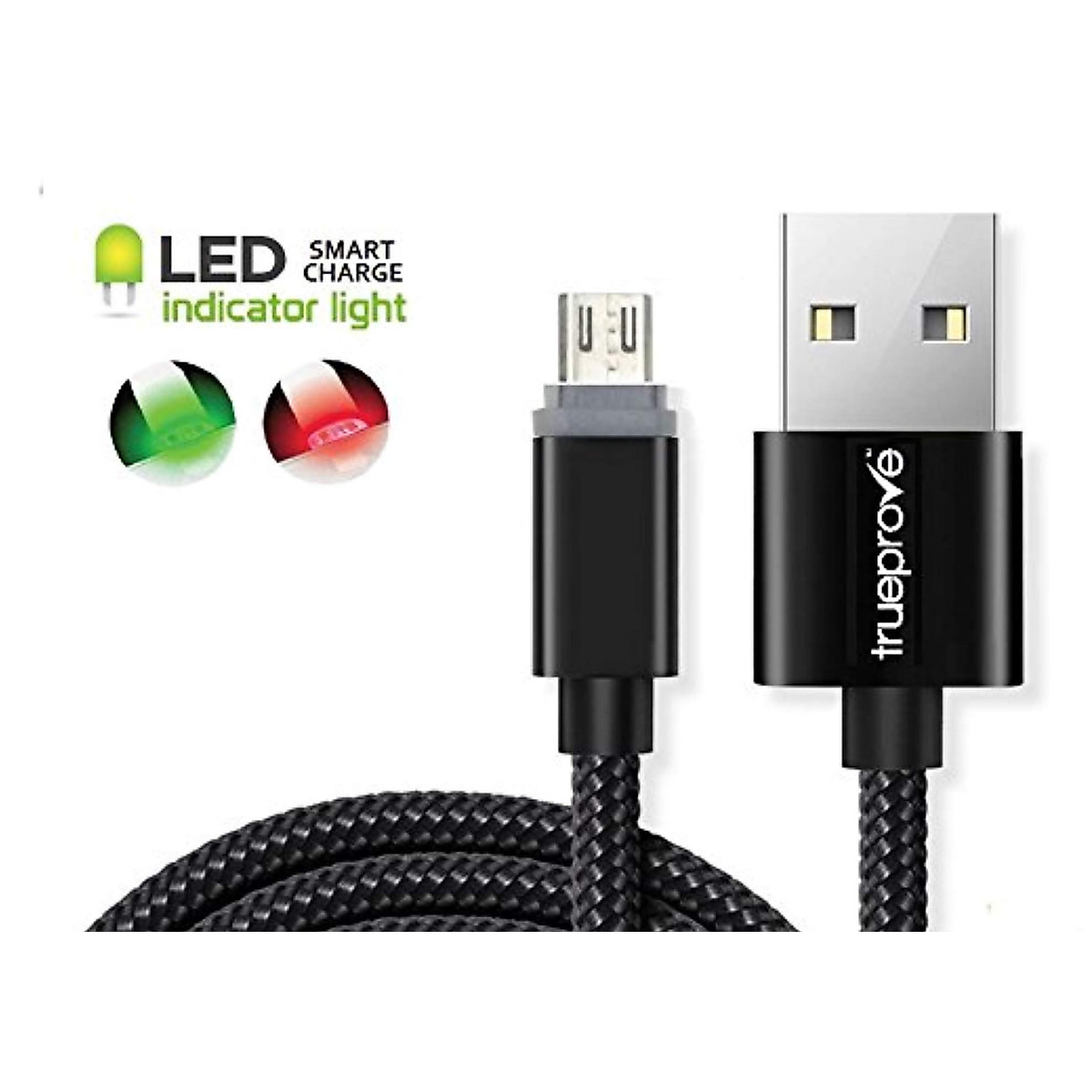 Nook and Nook Color Compatible 10FT LED Charging Sync Data Cable & Pouch (Bundle) Lit Tip Shows Red for Charging & Green for Charged (Cable Will Not Display Charging on Your Tablet Screen)
