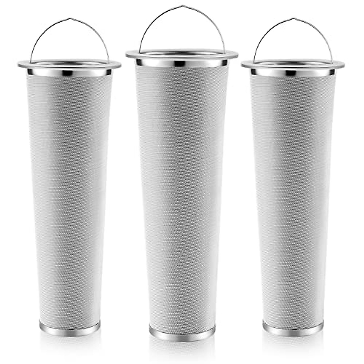 3 Pcs Cold Brew Coffee Filter With Handle 2 Quart Mason Jar Filter Stainless Steel Filter Wide Mouth Filter Coffee Tea Infuser Coffee Strainer Mesh for Cold Brew Coffee Maker Mason Canning Iced Tea