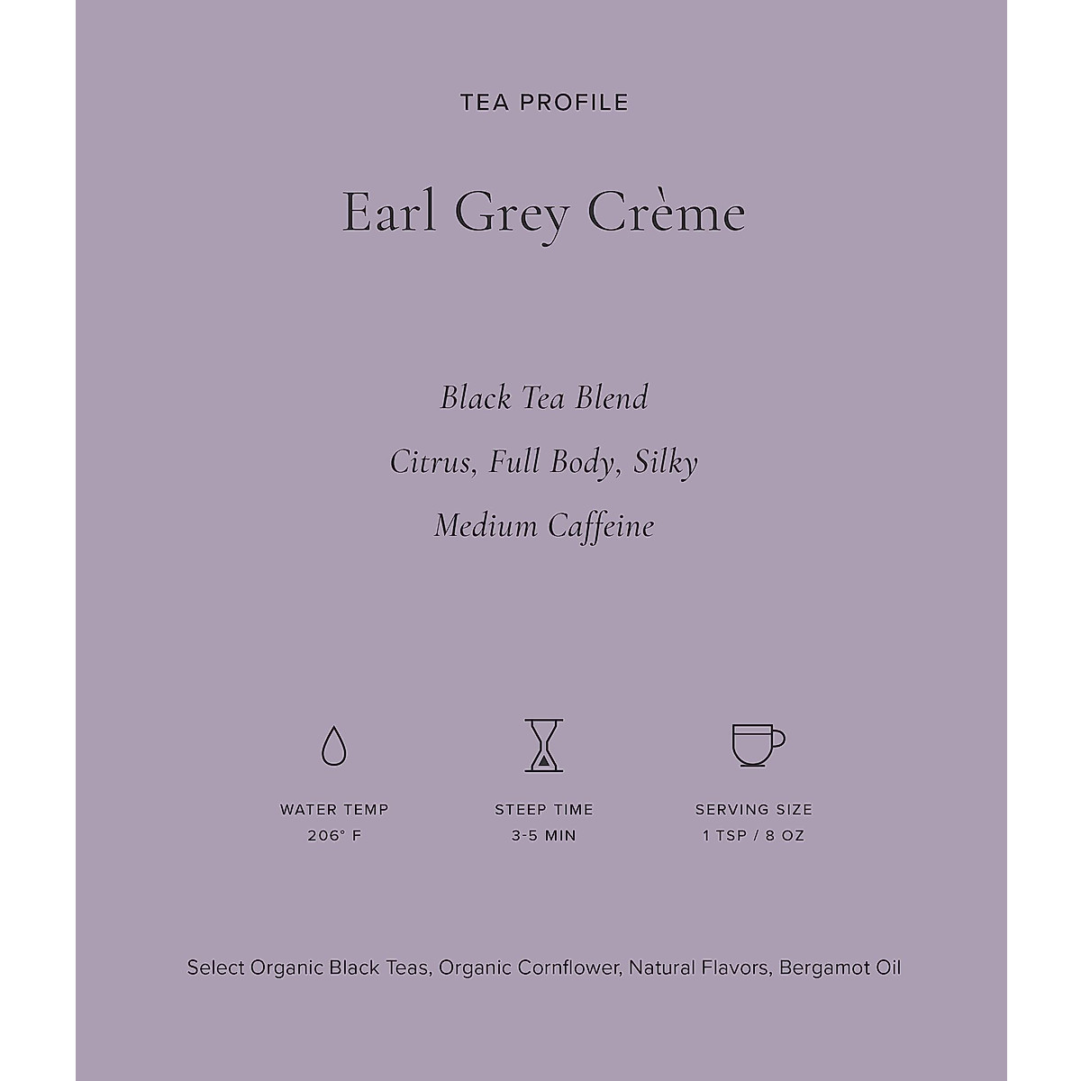Art of Tea | Organic Earl Grey Creme Tea 2.5oz | Artisan Loose Leaf Tea Tin