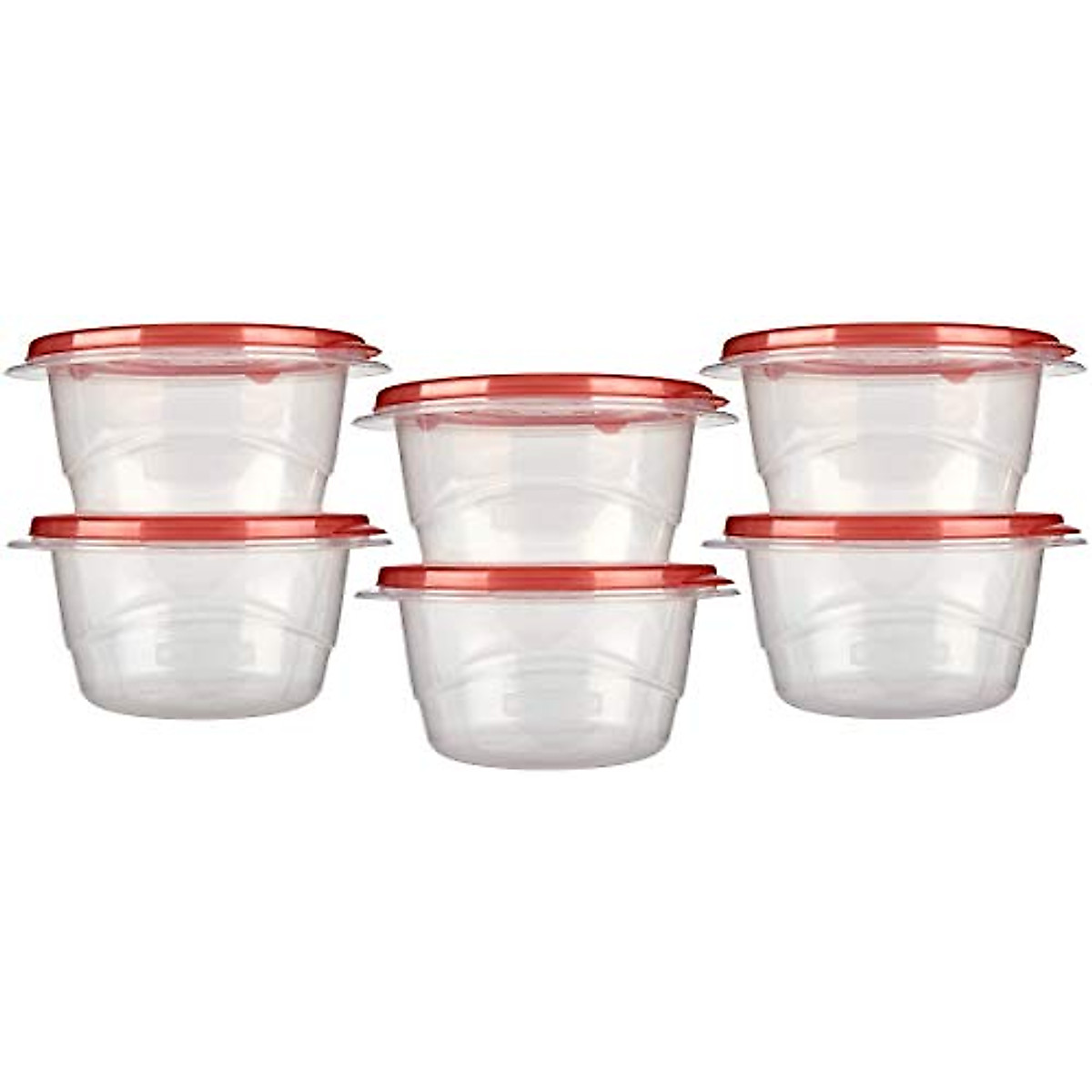 Rubbermaid TakeAlongs Small Bowl Food Storage Containers, 3.2 Cup, 2 Count (Pack of 3) Total 6 Containers
