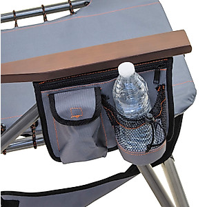 Arrow Storage Products Hi-Boy 4-Position Lace-Up Suspension Removable Backpack Bag Camp Chair, 17", Slate/Putty