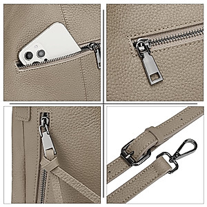 YALUXE Genuine Leather Hobo Bags for Women Slouchy Tote Handbag Purse Crossbody Bag Top Handle Shoulder Bag