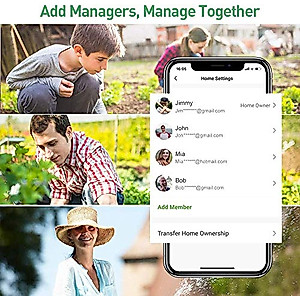 RAINPOINT Sprinkler Timer with Wi-Fi Hub, Smart Watering Timer Programmable Water Timer Hose Faucet Timer, Wireless Remote Control Irrigation System with Water Flow Meter, for Outdoor Yard, Garden