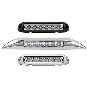 Advanced LED New 10-30V 8 Inch Waterproof Awning/Porch/Deck Light Bar for RVs, Boats, Campers, Caravans, Trailers, in Die Cast Aluminum Housing w/PC Lens, Engineered Reflector, & Super Hi-Power LEDs