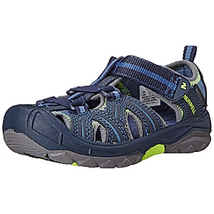 Merrell Hydro Sport Sandal, Navy/Green, 9 US Unisex Little Kid