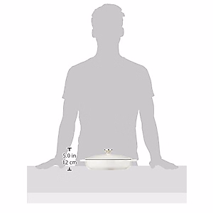 Lodge 3.6 Quart Enameled Cast Iron Oval Casserole With Lid– Dual Handles – Oven Safe up to 500° F or on Stovetop - Use to Marinate, Cook, Bake, Refrigerate and Serve – Oyster White