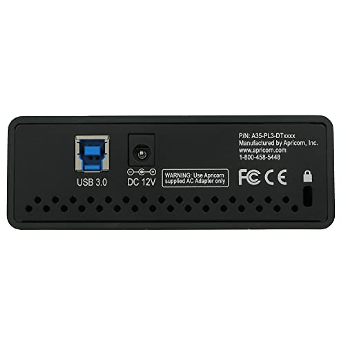 Apricorn 4TB Aegis Desktop Padlock FIPS 140-2 Validated 256-Bit Encrypted Hard Drive (ADT-3PL256F-4000)