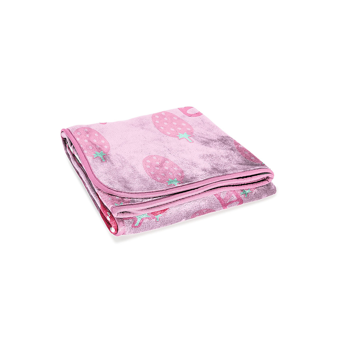 Hello Kitty Strawberry Milk Throw Blanket - Measures 46 x 60 inches, Kids Bedding Features Kitty White - Fade Resistant Super Soft Fleece (Official Hello Kitty Product)