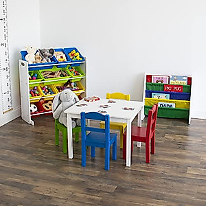 Humble Crew, White/Primary Kids' Toy Storage Organizer with 12 Plastic Bins