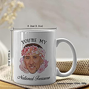 Aigori Coffee Mug For Coffee Lover, You're My National Treasure Coffee Mug(11oz), Gift for Men Women Halloween Christmas Birthday Mother Father Friends (B)