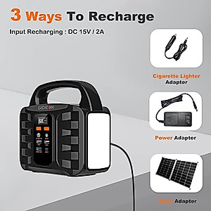 GIDEON Outdoor Generators Protable Power Station 42000mAh Solar Generator 155Wh for Outdoors Hunting Blackout Travel & Camping Outdoor Emergency, Lighting…