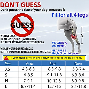 Dlevakve S Dog Knee Brace for Torn Acl Hind Leg for Support with Cruciate Ligament Injury, Better Recovery with Dog Leg Braces for Back Leg,Adjustable Dog Acl Brace Hind Leg Braces for Back Leg