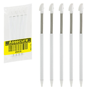 Assecure Metal Extendable Stylus for Nintendo 3DS XL - 5 Pack White | ZedLabz