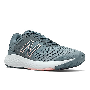 New Balance Women's 520 V7 Running Shoe, Grey/Silver/Teal, 8.5