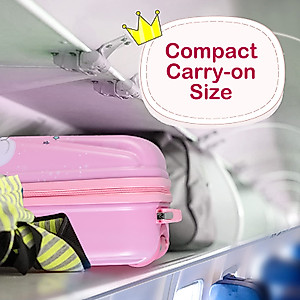 Olakids Kids Luggage Set, 12’’ Travel Backpack and 18’’ Carry on Suitcase with Wheels for Children Boys Girls, 2 Pcs Rolling Spinner Trolley Case Gift for Toddlers (Pink Unicorn)