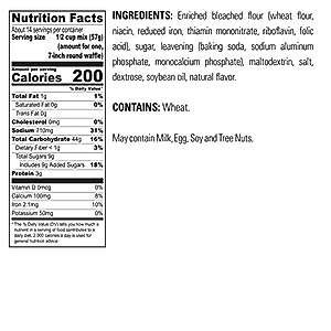 Krusteaz Light & Crispy Belgian Waffle Mix - No Artificial Flavors, Colors, or Preservatives - 28 OZ (Pack of 2) (Packaging May Vary)