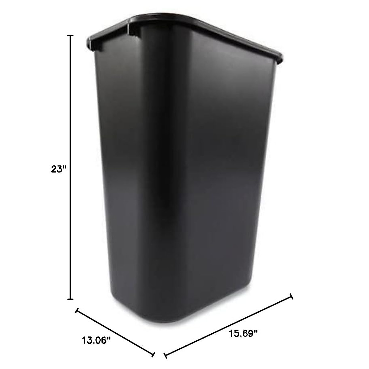 Hefty Touch-Lid 13.3-Gallon Trash Can, Black, Holds 13.3 Gallons and 50 Liters