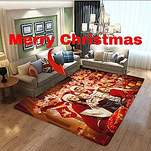 Custom Rug Design Your Photo Logo Text Personalized Door Mat Soft Anti Slip Washable Decorative Area Carpet for Home Bedroom Living Room Office Upgrade Models 36 x 24 in