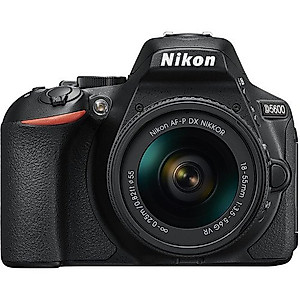 Nikon D5600 DX-Format DSLR Camera with 18-55mm Lens 1576 Bundle with 2X 32GB Memory Cards + Carrying Case + More