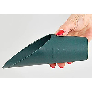 HOME-X Soil Scoops, Small Gardening Tools, Potting Scoopers, Bonsai Tool, Set of 2 Different Sizes – Green- 6 ½” x 2 ½ “ and 6 ¼ “ x 1 ¾ “