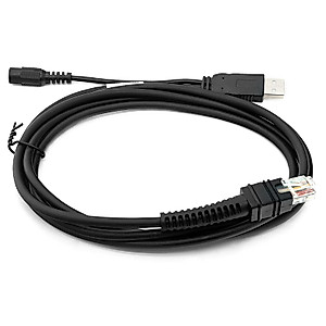 CARPSDZY CBA-U42-S07PAR USB Cable for Zebra Symbol DS3678-DP LI3608 LI3678 DS3600 DS3608 DS8108 Barcode Scanner, USB-A to RJ-45 Interface, 7ft(2.8m) Straight, 12V (Requires 12V Power Supply)