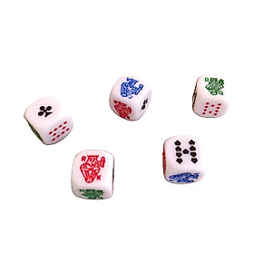 Cup Poker dice Game Set with Cup Leather Lined (cubilete)…Brown