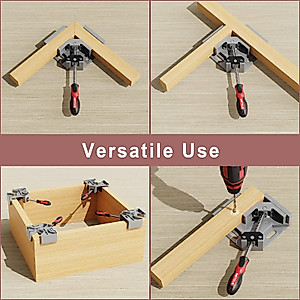 WETOLS Corner Clamp 1pcs 90 Degree Right Angle Clamp with Adjustable Aluminum Alloy Swing Jaw, Single Handle Clamps for Woodworking, Photo Framing, Gifts for Men Dad