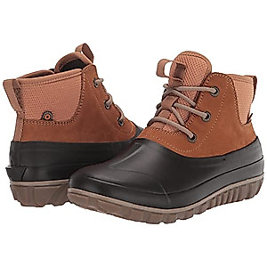 Bogs Womens Classic Casual Lace Leather Boot Snow, Cognac Multi, 7