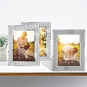 ZBEIVAN 8x10 Picture Frames 3-Pack Ornament Sparkling Glass Silver Glittery Mirrored Edge Vertical Horizontal Desk Tabletop Standing 10x8 Photo Frame