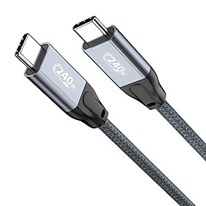 QCEs 240W USB C to USB C Cable 10ft, Type C to Type C Cable for MacBook Charger Cord, USB C Fast Charging Cable Compatible with MacBook Pro/Air, iPad Pro/Air/Mini, Samsung Galaxy S22/21/Note 20/10