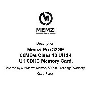 MEMZI PRO 32GB Class 10 80MB/s SDHC Memory Card for Nikon Coolpix S9900, S9700, S9600, S9500, S9400, S9300, S9200, S9050, S7000, S6900, S6800 Digital Cameras