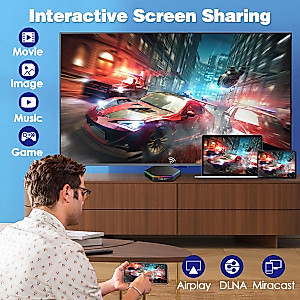 BL Android TV Box 12.0, 2023 Android TV Box 6K 4K Wi-Fi 6 2GB RAM 16GB ROM, T95Z Plus Android Box H618 Quad-core Cortex-A53 2.4G/5G Wi-Fi HDR10+ Bluetooth 5.0 Ethernet USB with Mini Wireless Keyboard