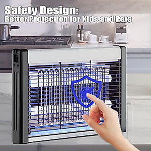 Bug Zapper Indoor, Powerful Electric Mosquito Zapper, LED Light Less Power, Durable Fly Trap Mosquito Trap, Ariie Fly Killer Fly Zapper