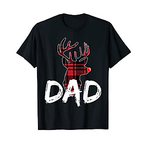 Dad Family Matching Pajama Shirt Christmas Red Nose Deer