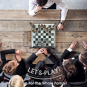 Renaissance Knight Chess Recreational Classic Strategy Game Set, 2 players