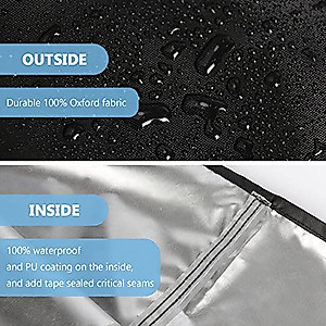 Jungda Outdoor Dining Table Cover,60 Inch Rectangle Patio Dining Table Cover,Waterproof Outside Table Cover Furniture Cover - 60 X 38 X 28 Inch